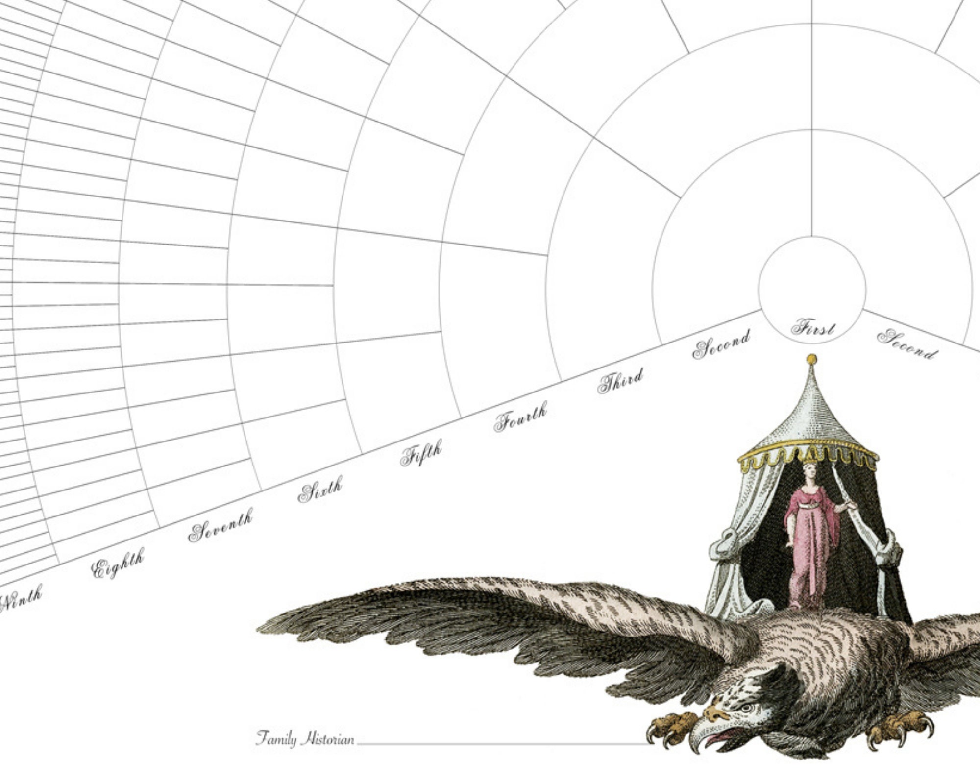Griffin Family Tree Chart Printable for 10 Generations at 300 Dpi and ...