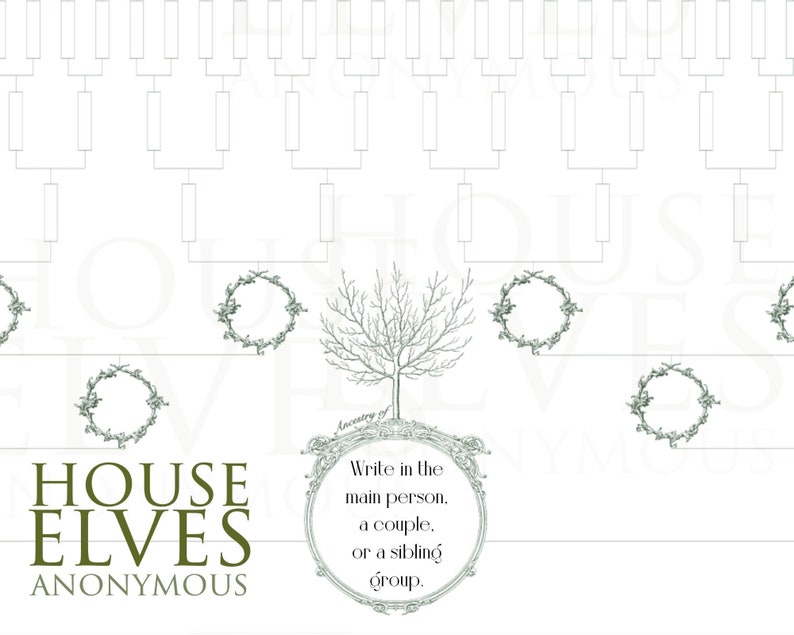 12 Generation Family Tree Chart Horizontal Scroll Instant Download PDF ...