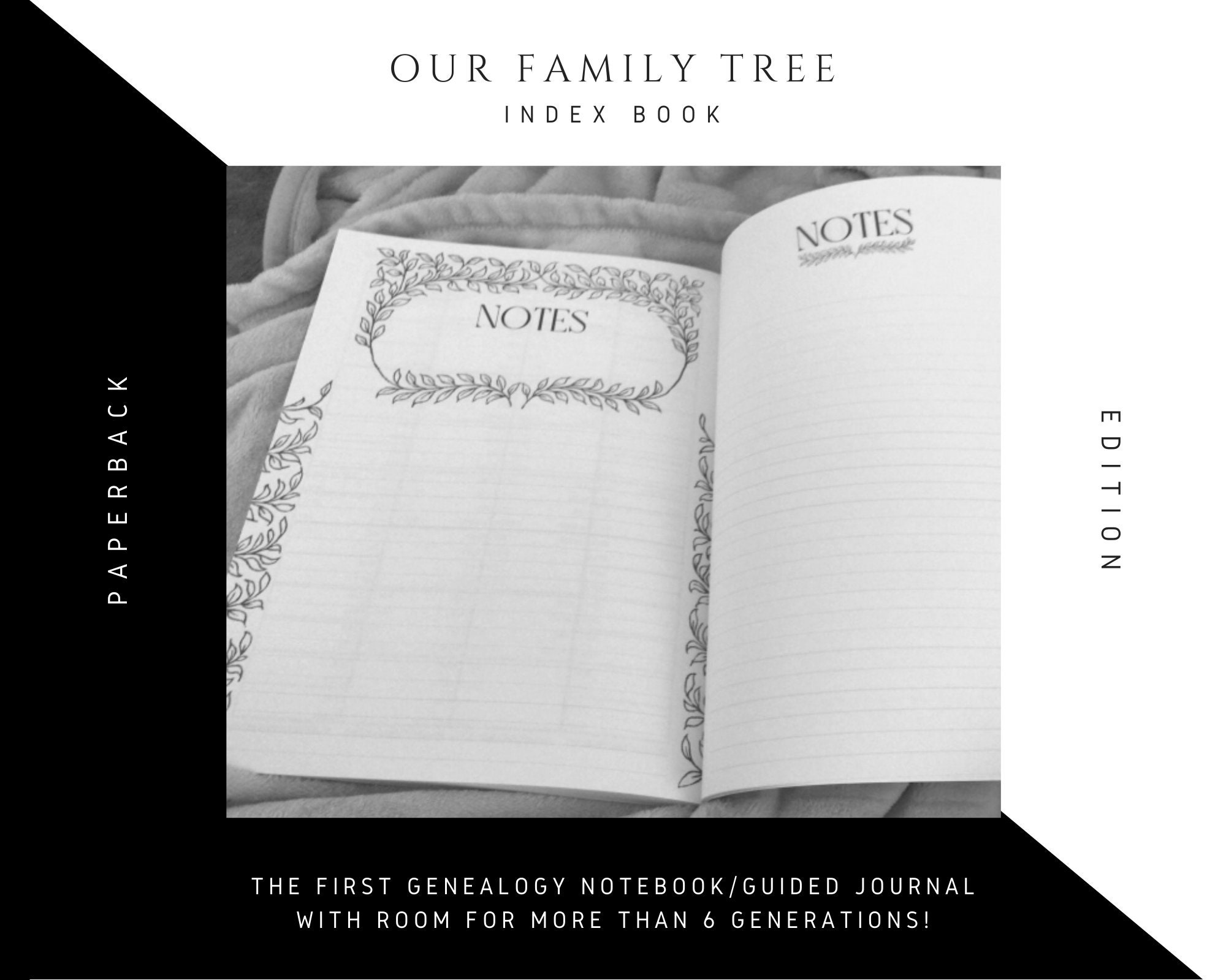 Family Tree Book for up to 12 Generations, 235pg Paperback Gift for Mom ...