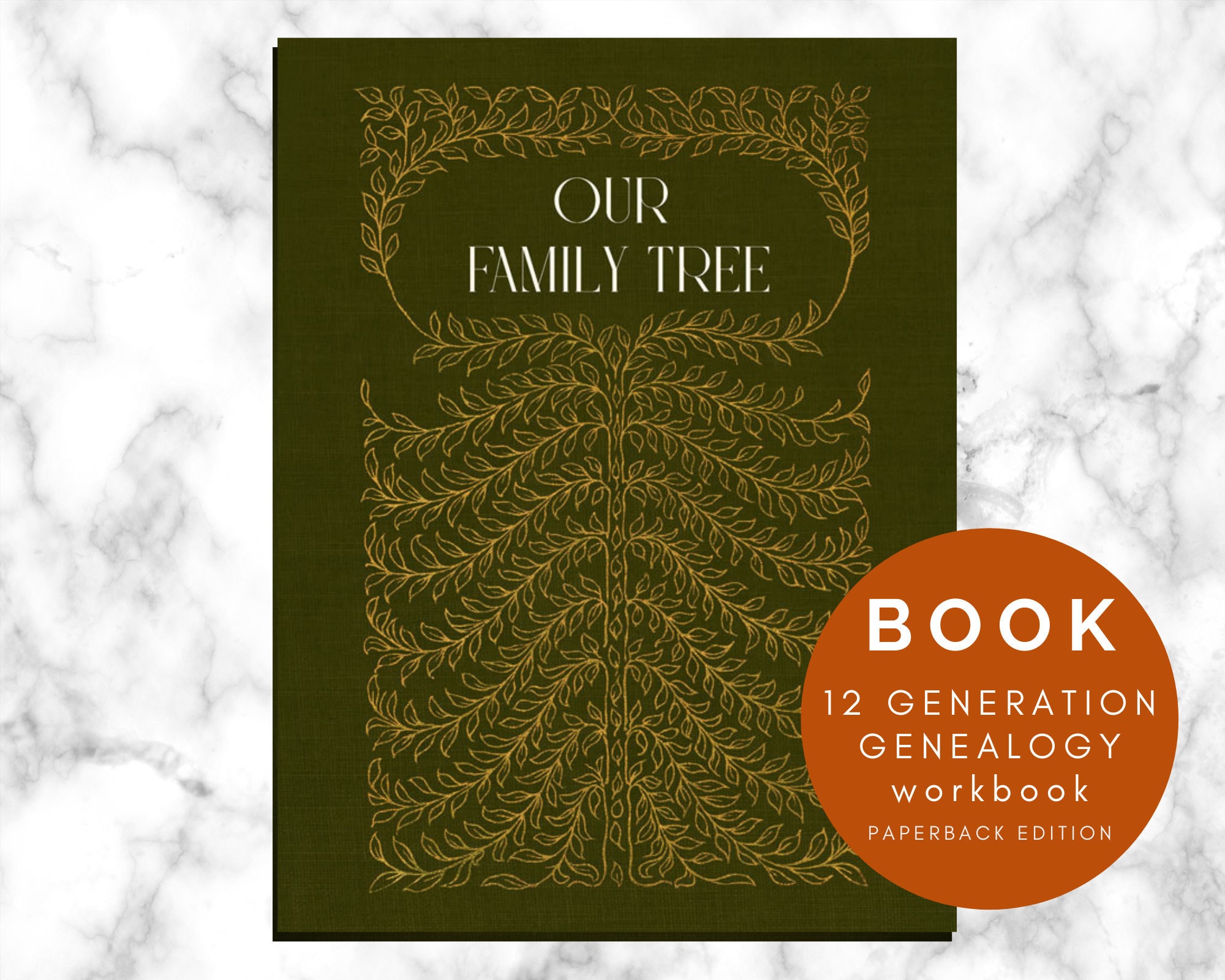 Family Tree Book 235pg Paperback Genealogy Index Notebook for 12 ...