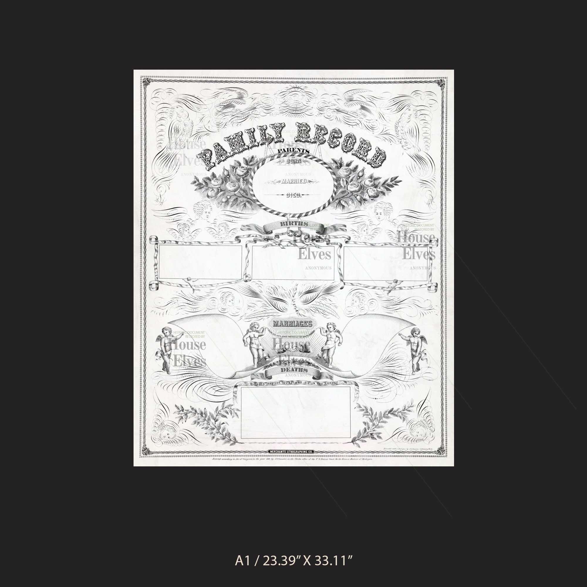 2 LARGE Family Records Red Black White Instant download | Etsy