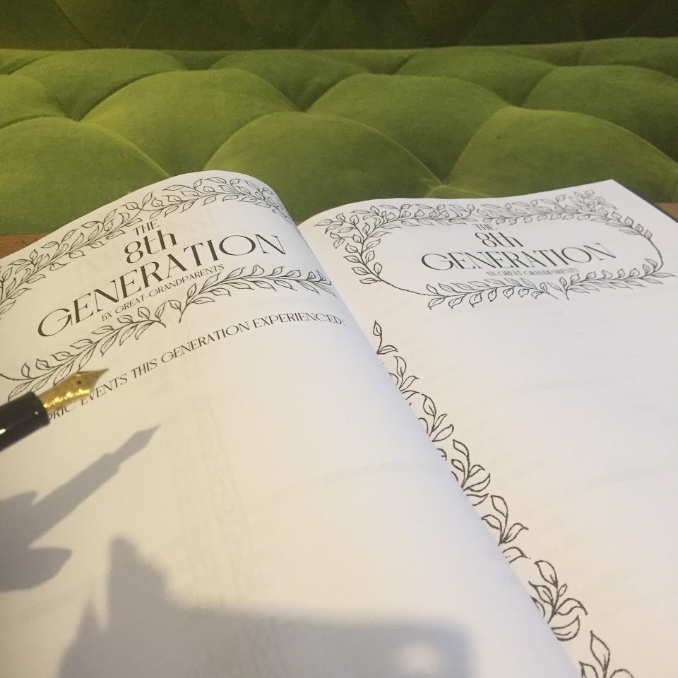 Set of 2 CUSTOM HARDCOVER Family Tree Books With Personalized Intro ...