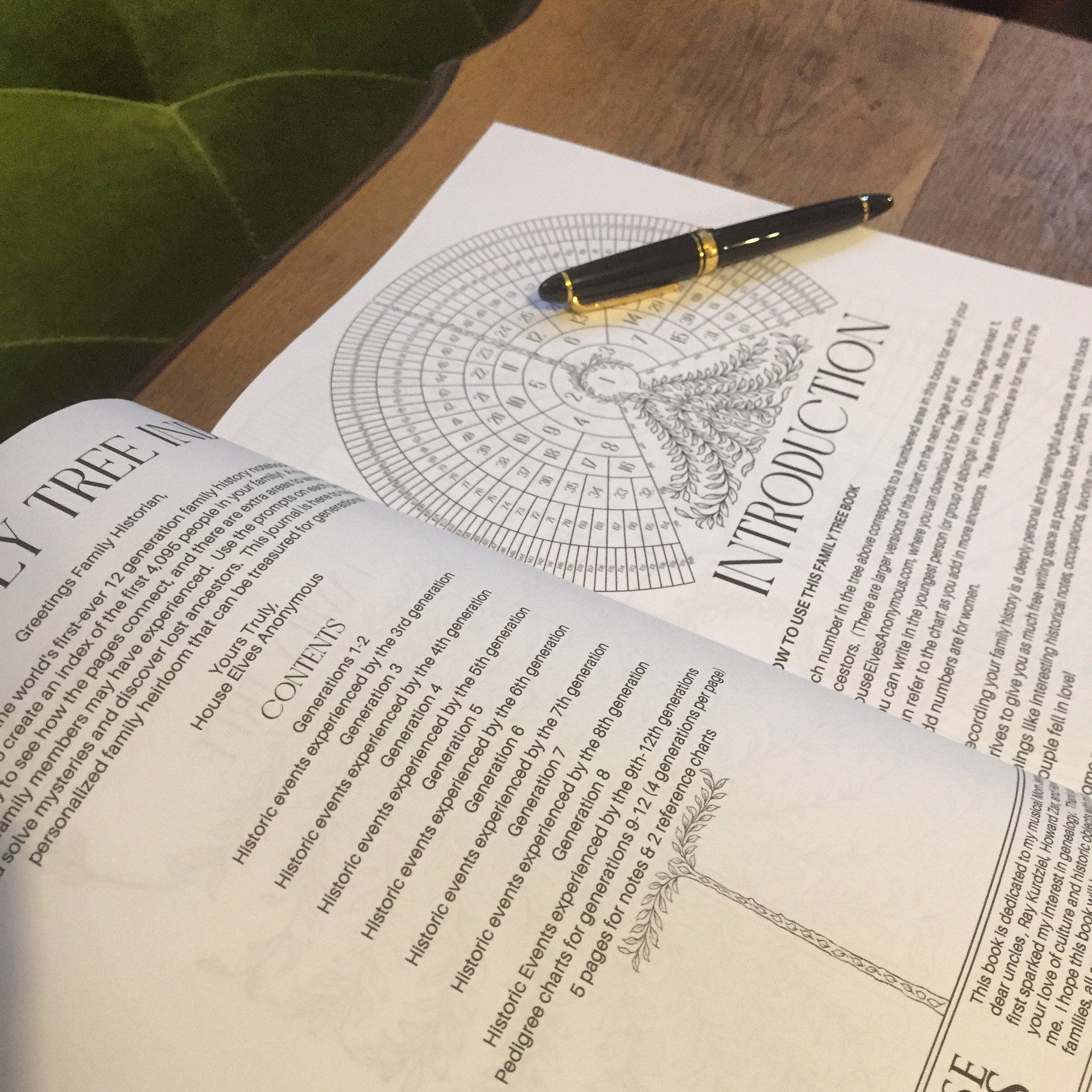 Set of 2 CUSTOM HARDCOVER Family Tree Books With Personalized Intro ...