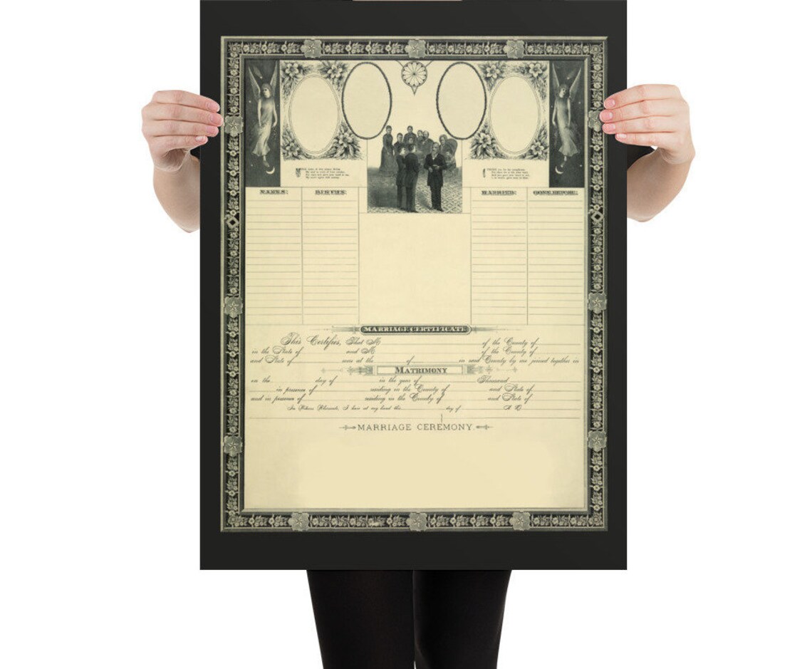 Gay Marriage Certificate for Two Men Love or Two People Wearing Suits ...