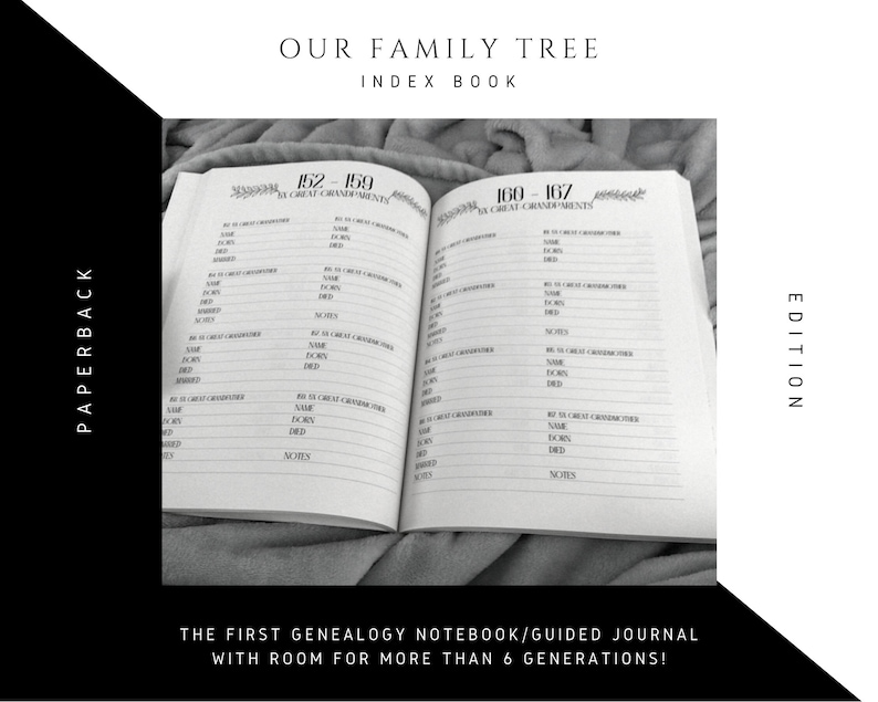 Family Tree Notebook BIG Paperback Genealogy Chart Lineage | Etsy