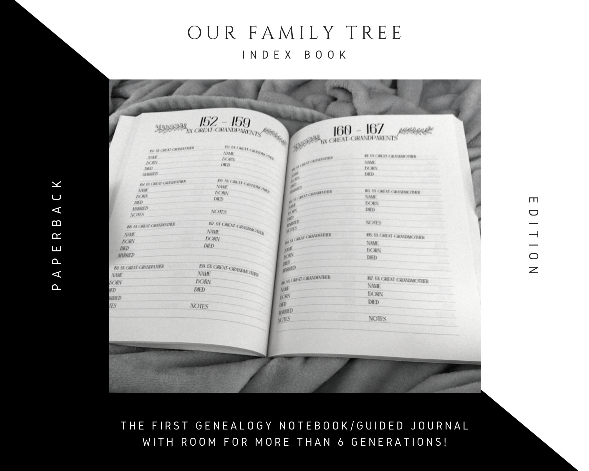 Family Tree Notebook BIG Paperback Genealogy Chart Lineage - Etsy