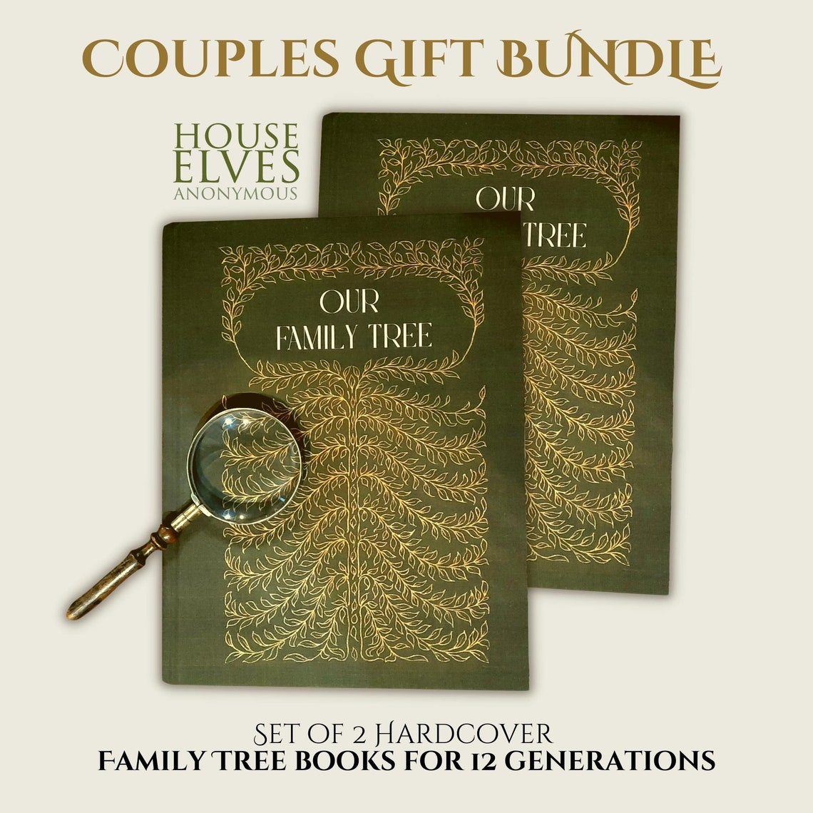 Set of 4 CUSTOM HARDCOVER Family Tree Books With Personalized - Etsy