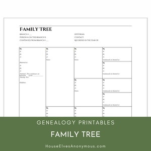 4 Generation Family Tree Chart One-sheet - Etsy Canada