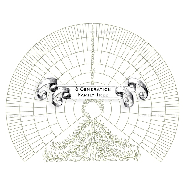 Family Tree Fan Chart Download - Etsy