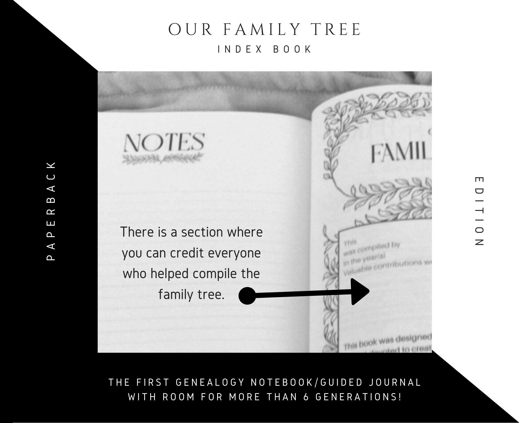 Family Tree Notebook BIG Paperback Genealogy Chart Lineage - Etsy