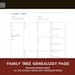 Family Tree Page for Genealogy Notebooks and Binders - Etsy
