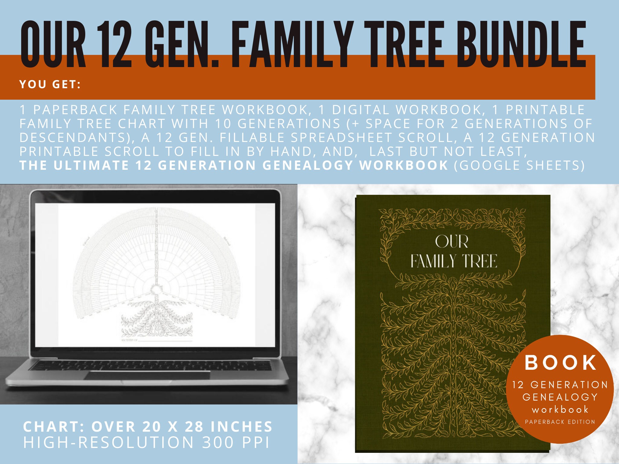 The Ultimate Family Tree Bundle for 12 Generations - Etsy