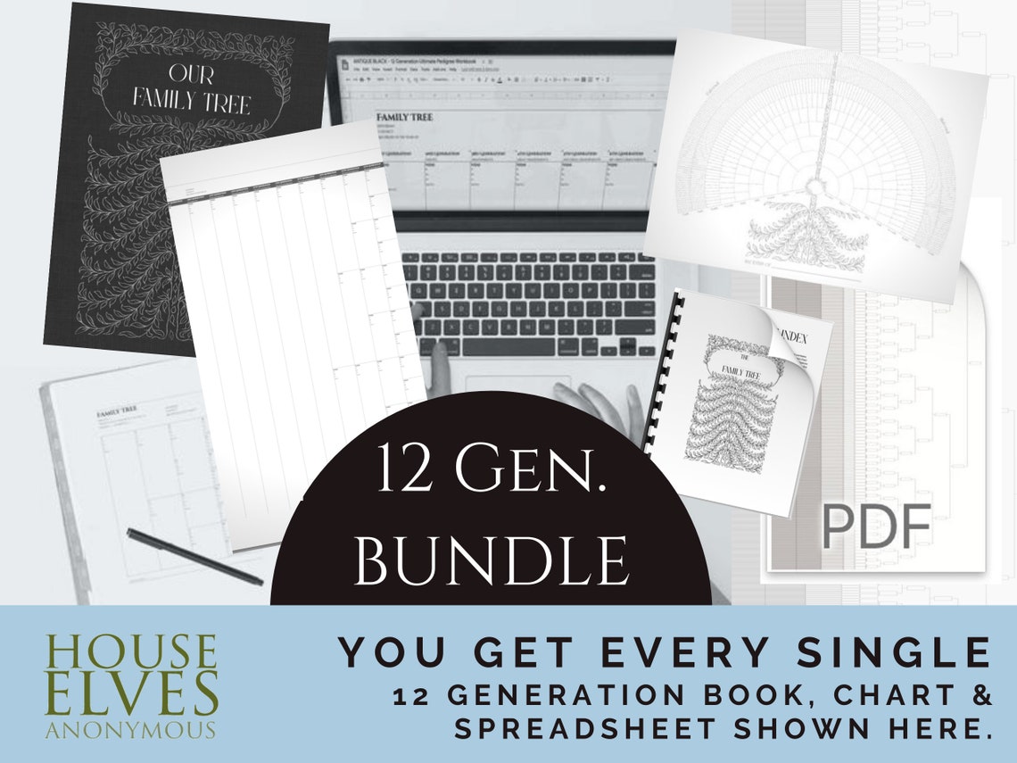 The Ultimate Family Tree Bundle for 12 Generations - Etsy