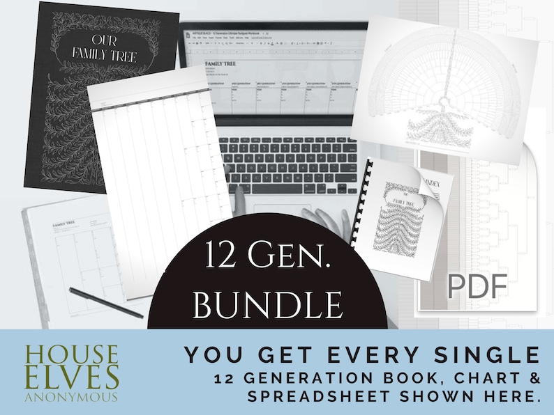 The Ultimate Family Tree Bundle for 12 Generations - Etsy