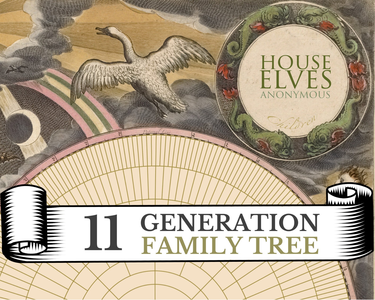 Birds and Bounty 11 Generation Family Tree - Etsy