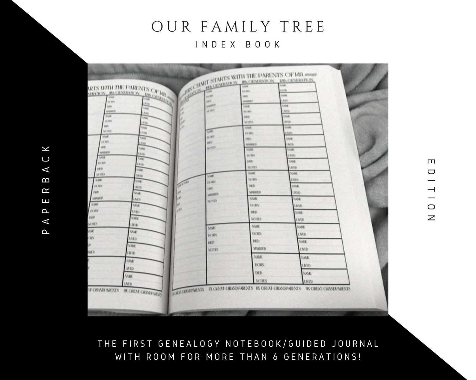 Family Tree Notebook BIG Paperback Genealogy Chart Lineage - Etsy