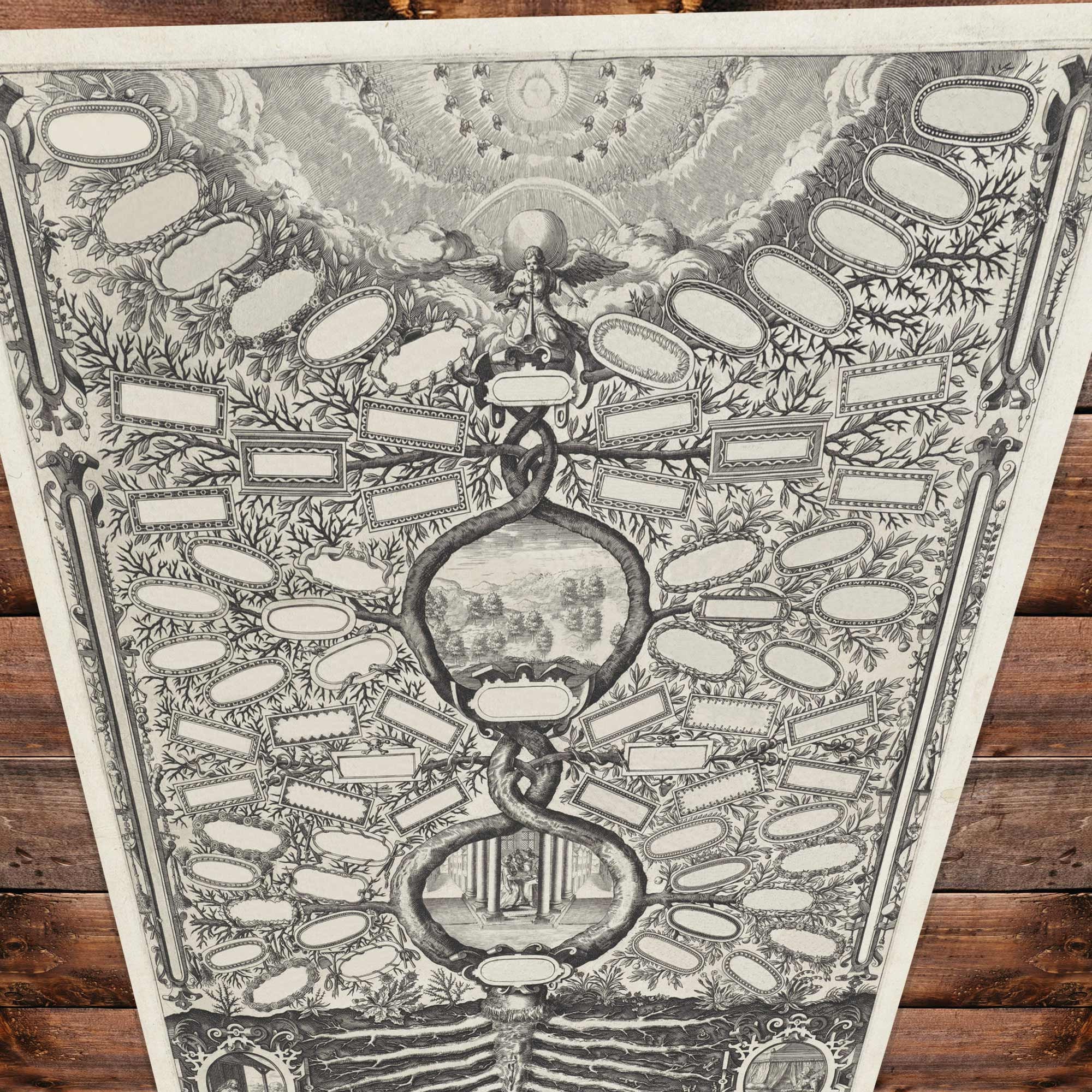 Family Tree Chart Unlimited Printable Posters for Family Reunions ...