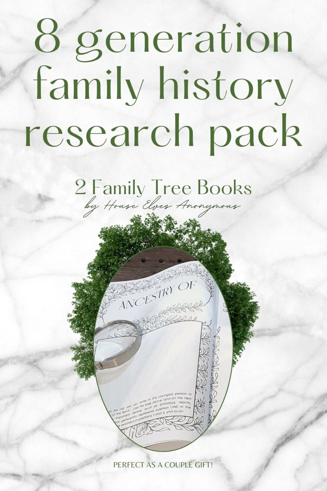 Family Tree Notebook Set, 8 Generation Genealogy Charts - Etsy