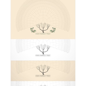 Family Tree Fan Chart for 10 Generations With Branches Vintage Green ...