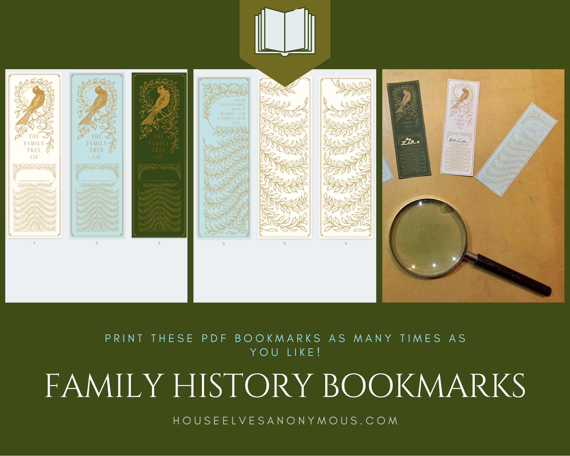 6 Printable Bookmarks BOOK LOVERS Instant Digital Download, for ...