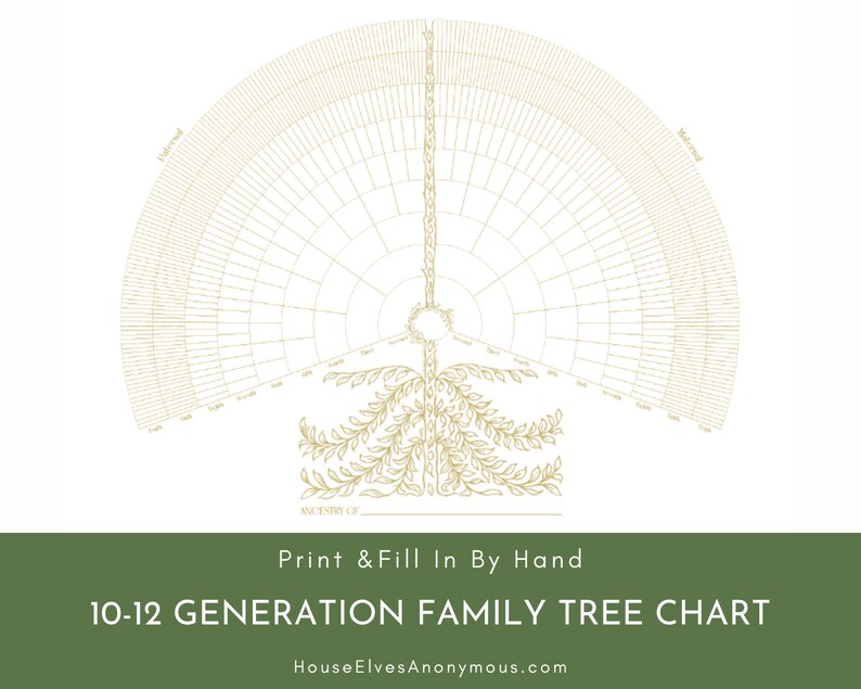 10 11 Generations Family Tree JPG With 10 Generations in the - Etsy ...