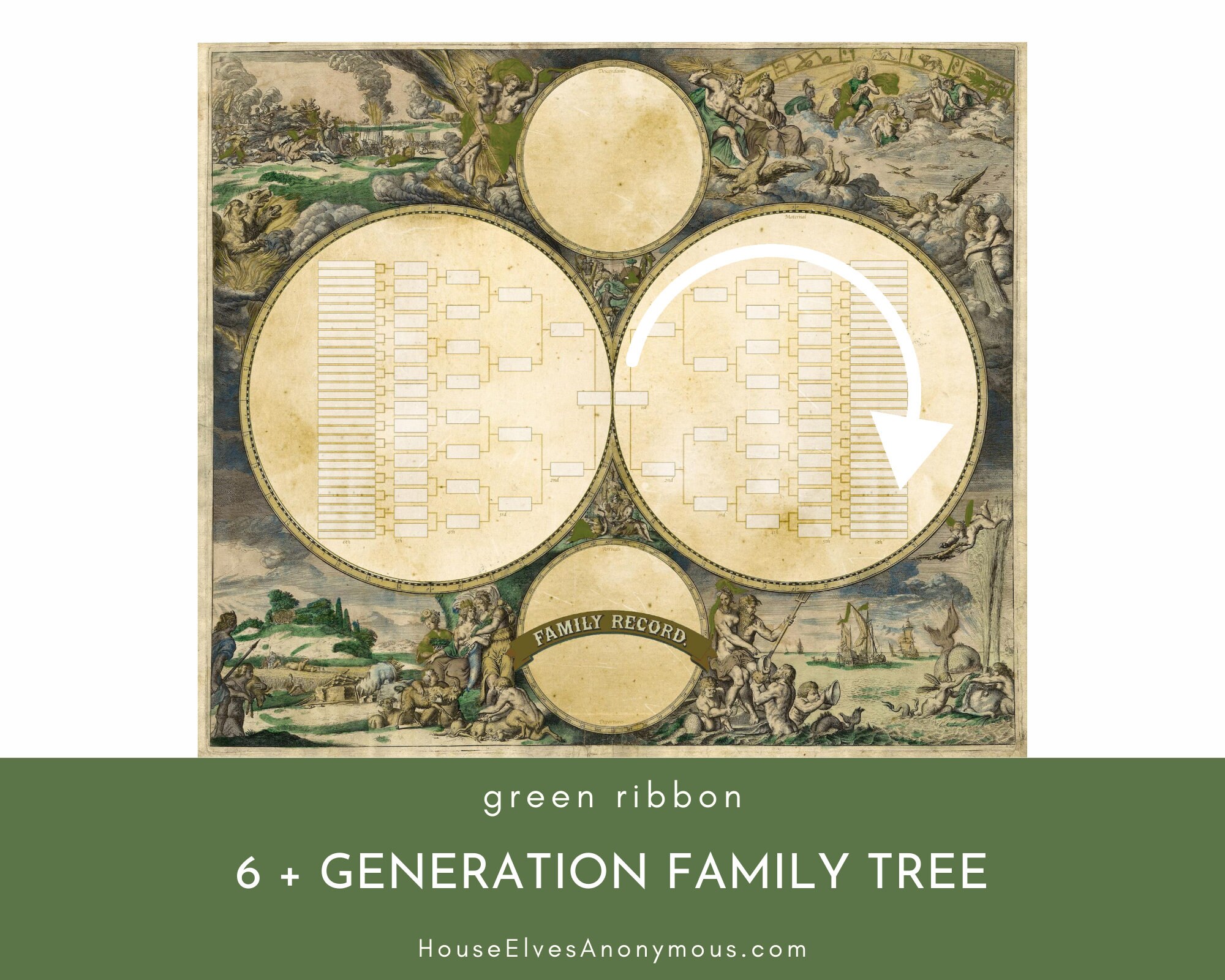 His and Hers Family Tree Atlas Chart 6 Generations Ancestry - Etsy