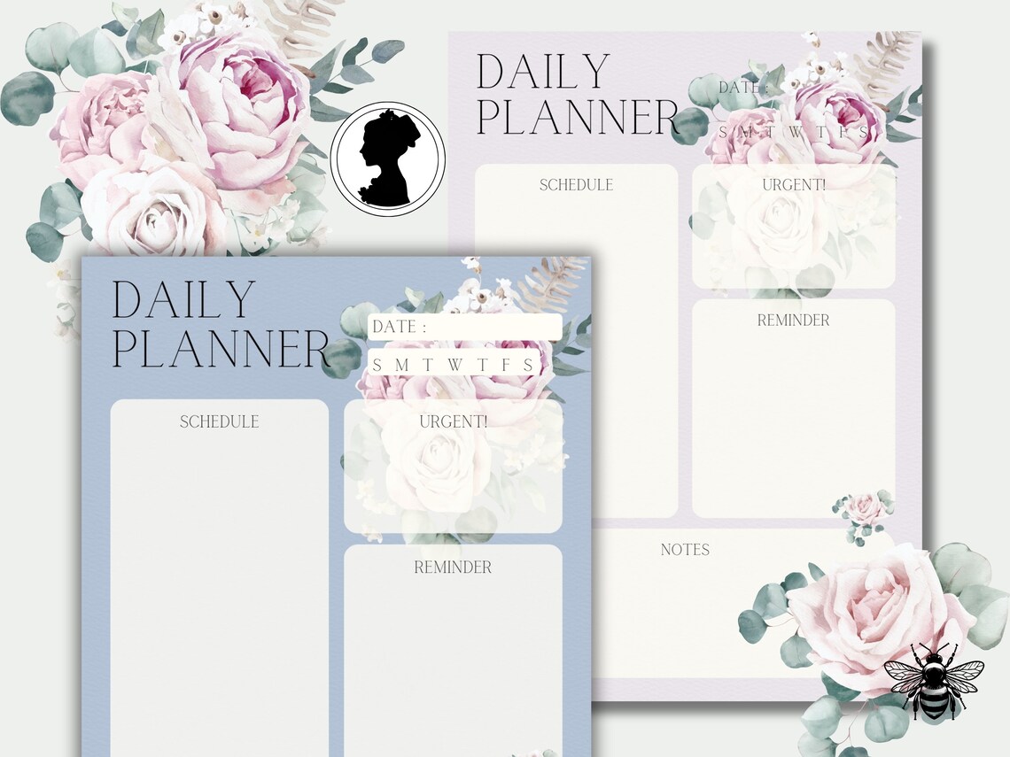 Bridgerton Aesthetic, Daily Planner, Floral, Digital Planner ...