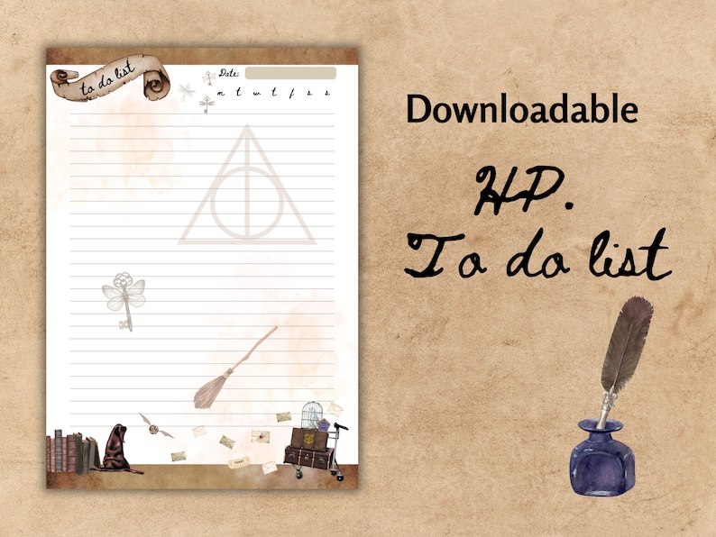 Potter Planner, Wizards Planner, Printable, Digital Use, Wizard Theme ...