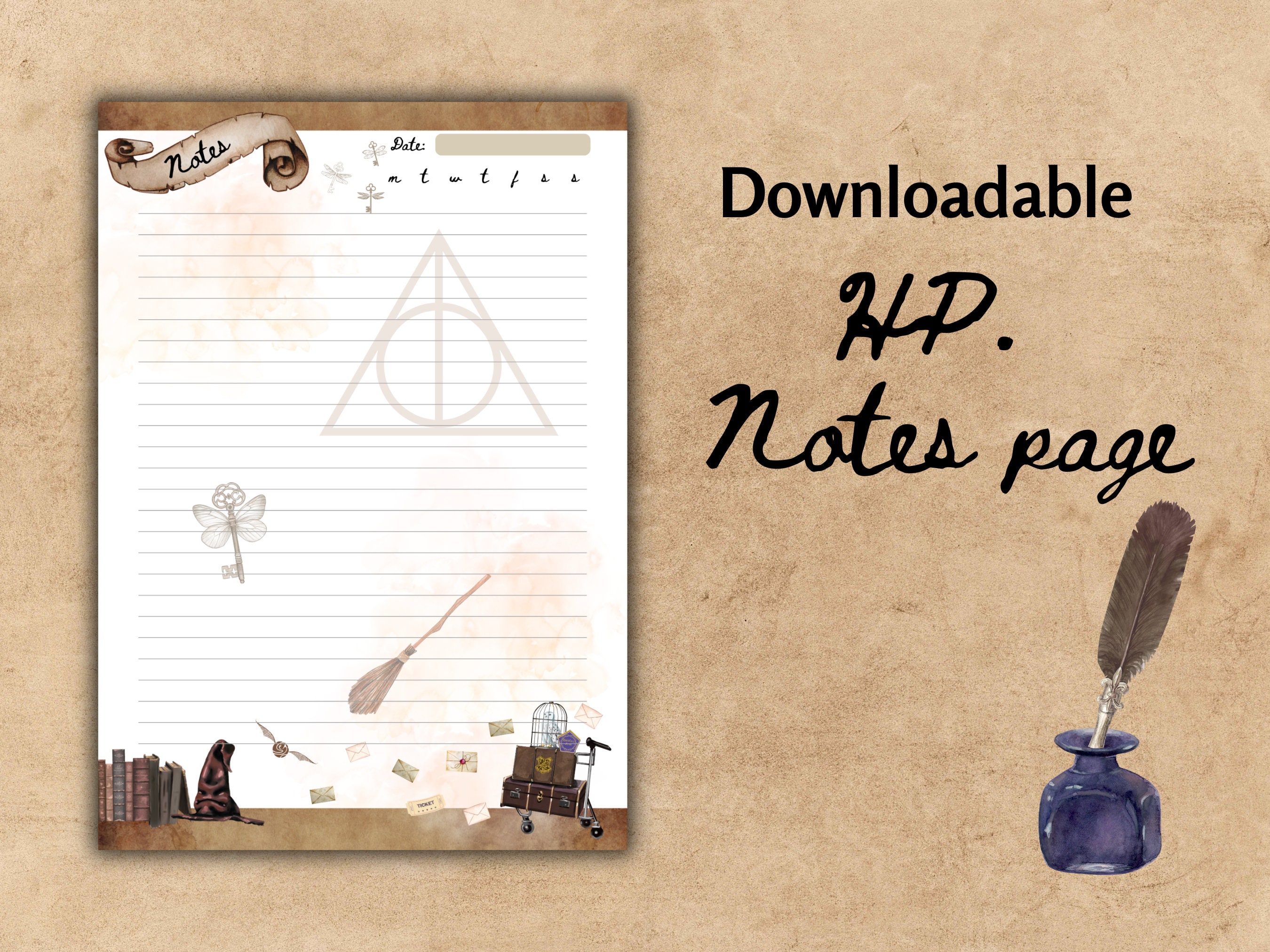 Potter Planner, Wizards Planner, Printable, Digital Use, Wizard Theme ...