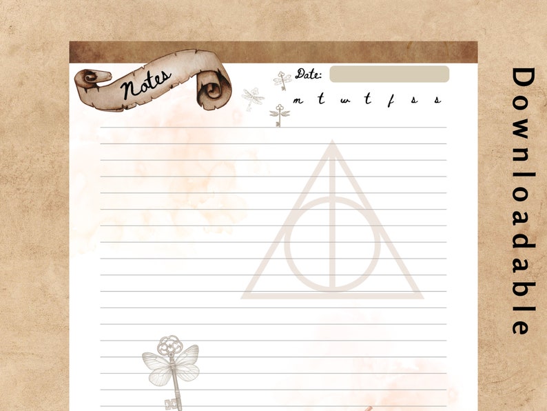 Potter Planner, Wizards Planner, Printable, Digital Use, Wizard Theme ...
