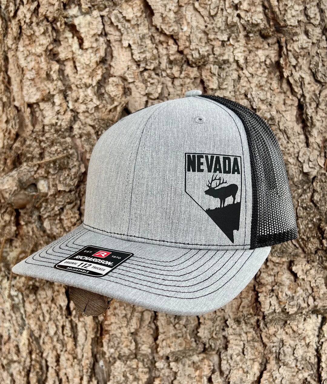 Nevada Elk Trucker Hat Heather Gray - Etsy