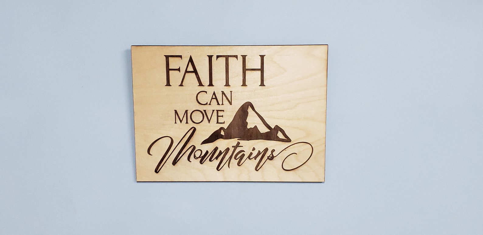 Faith Can Move Mountains Wall Decor - Etsy