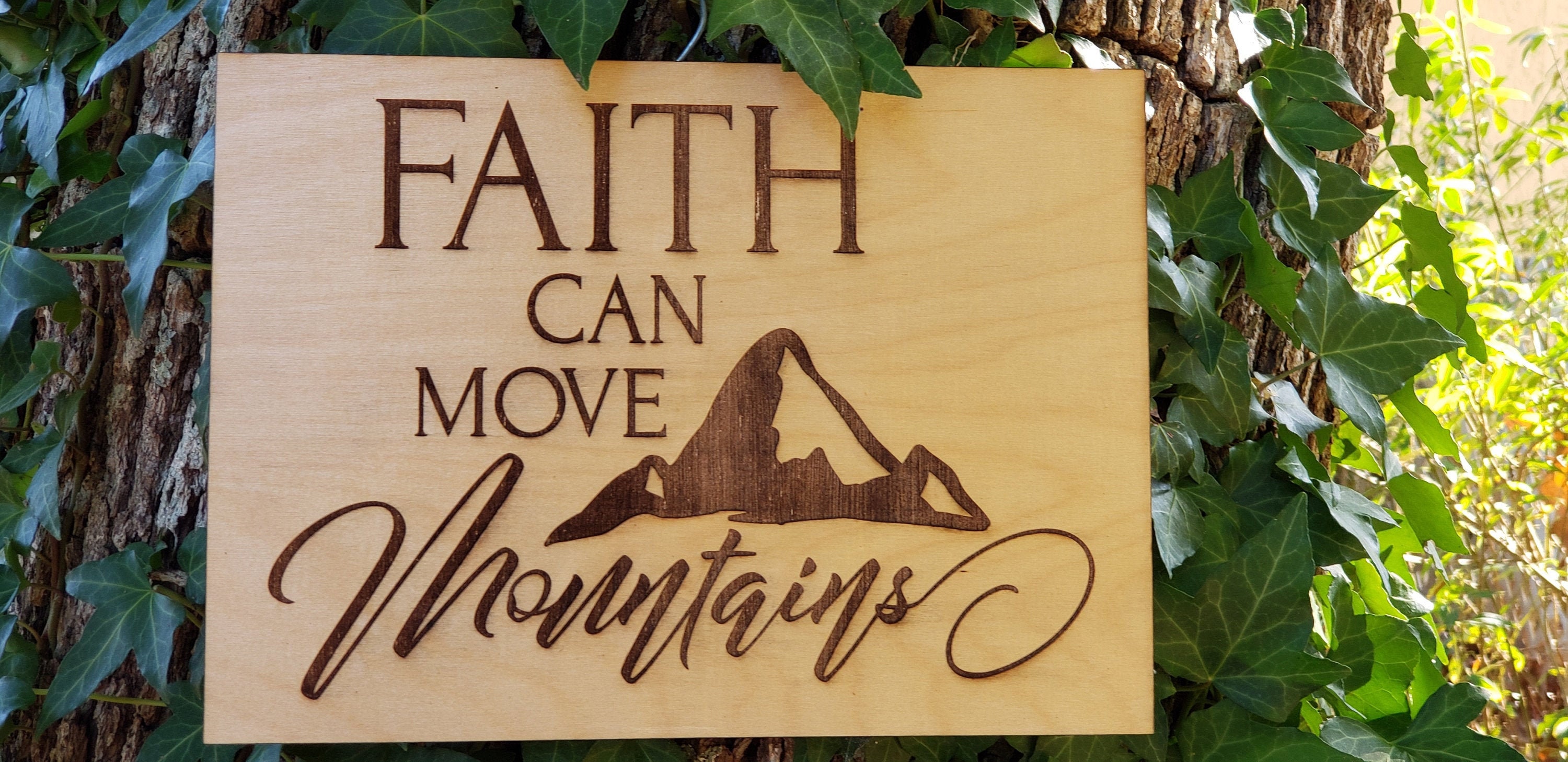 Faith Can Move Mountains Wall Decor - Etsy