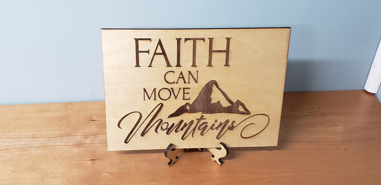Faith Can Move Mountains Wall Decor - Etsy