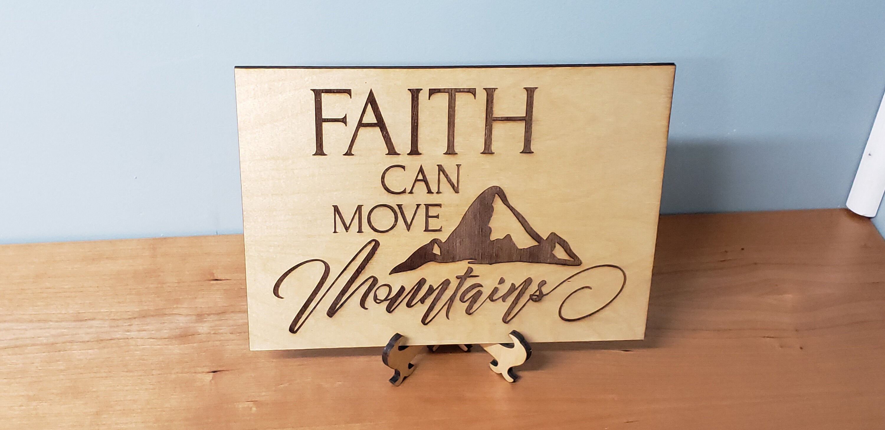 Faith Can Move Mountains Wall Decor - Etsy