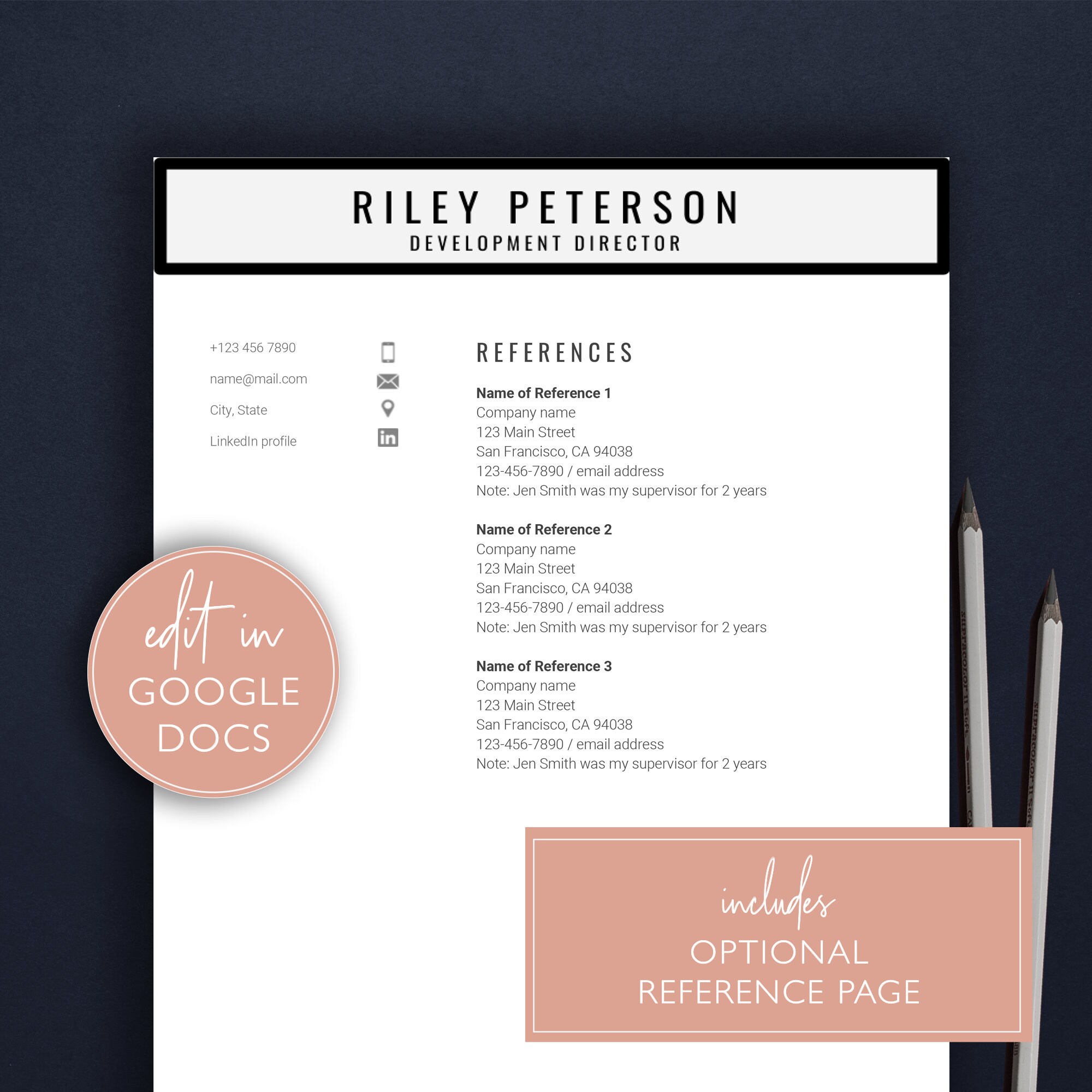 Google Docs Resume Template / Instant Download / Professional Resume ...