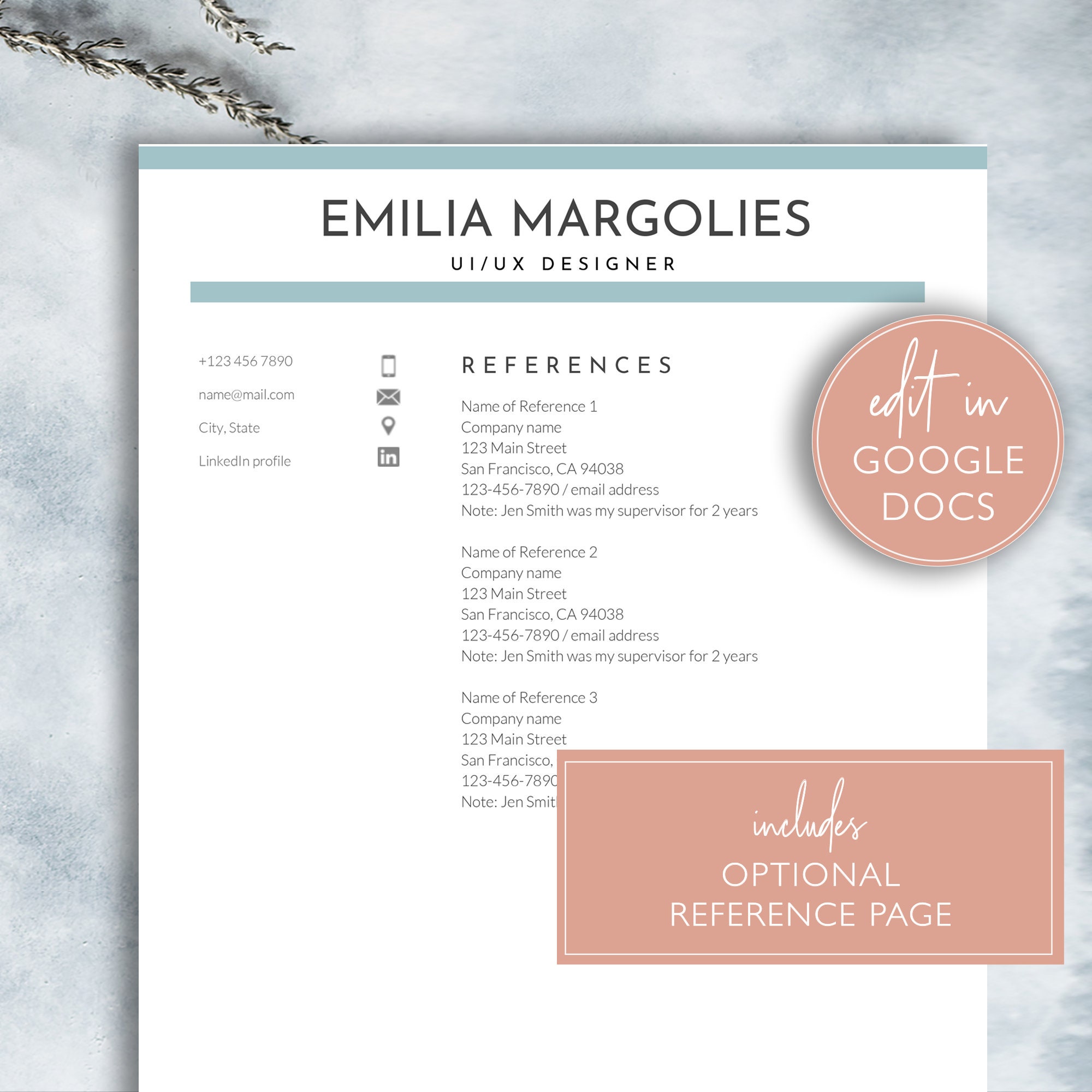 One-page Google Docs Resume Template, Google Docs Resume Template ...