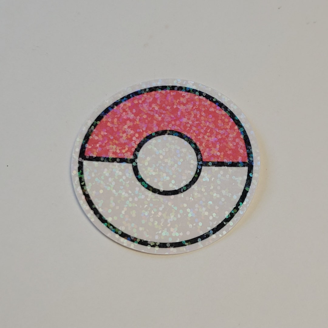 Holographic Poke Ball Inspired Sticker // Die-cut Stickers - Etsy
