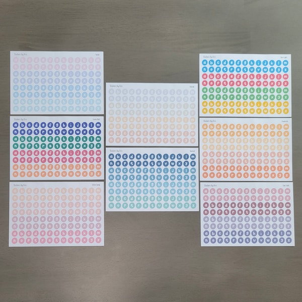 Dot Alphabet Stickers - Etsy
