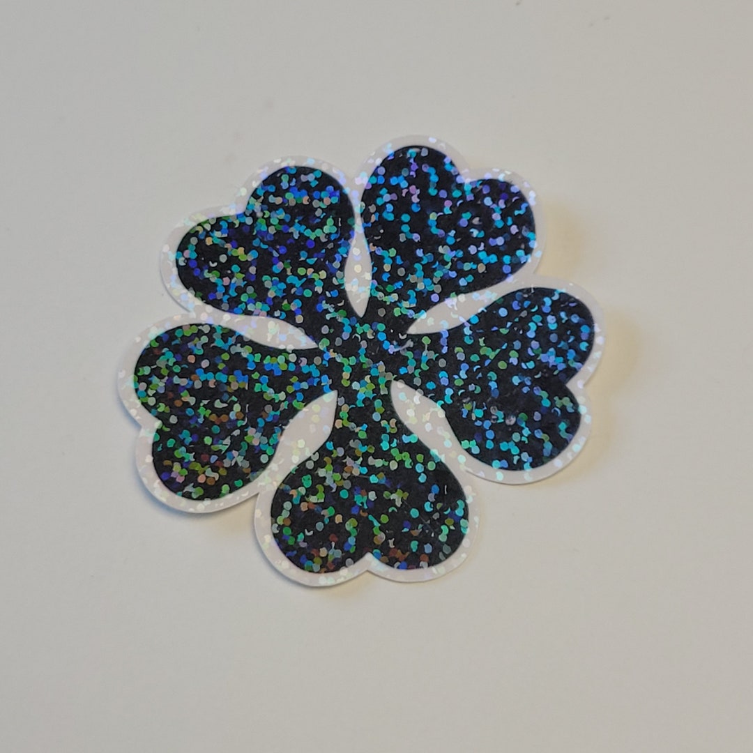 Holographic Five-leaf Clover Inspired Sticker // Die-cut Stickers ...