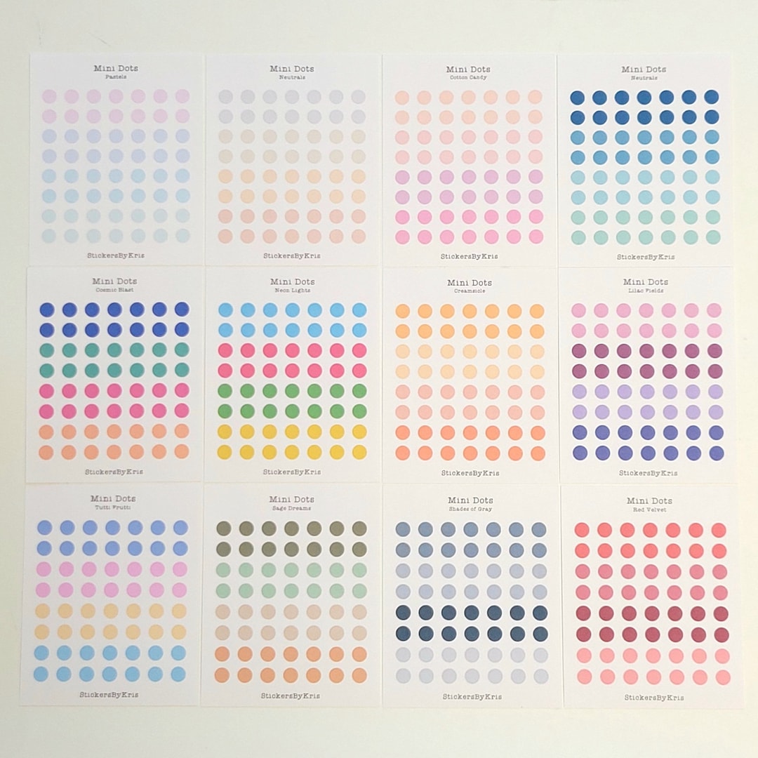 Mini Dot Stickers : Planner // Journal // Scrapbook // Deco - Etsy
