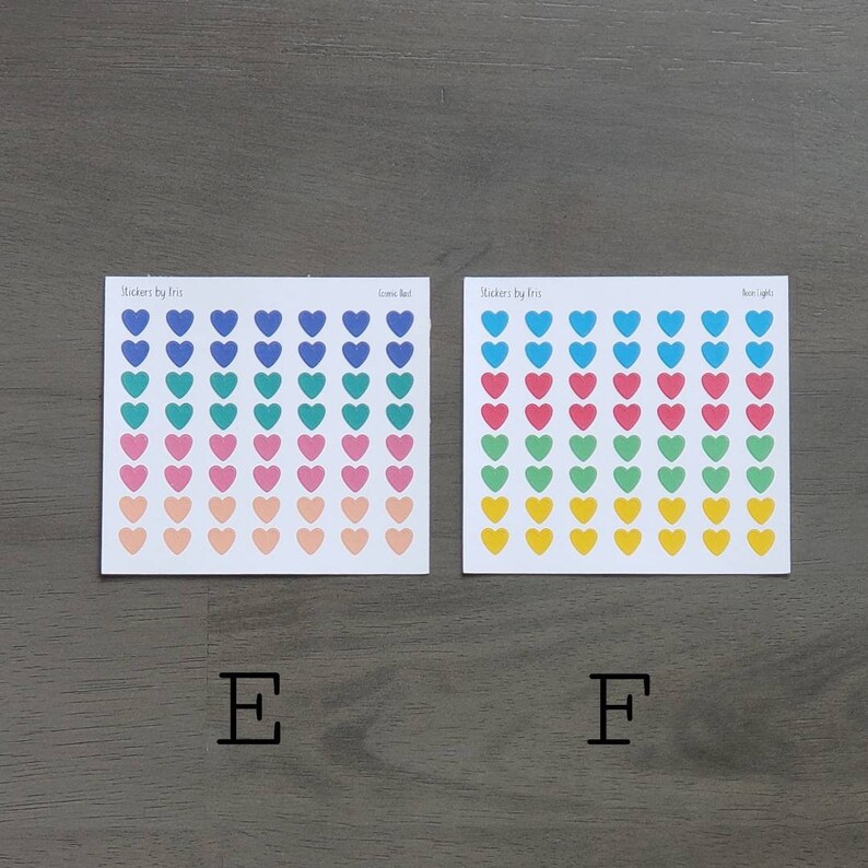 Mini Heart Stickers // Planner Stickers // Functional Stickers - Etsy