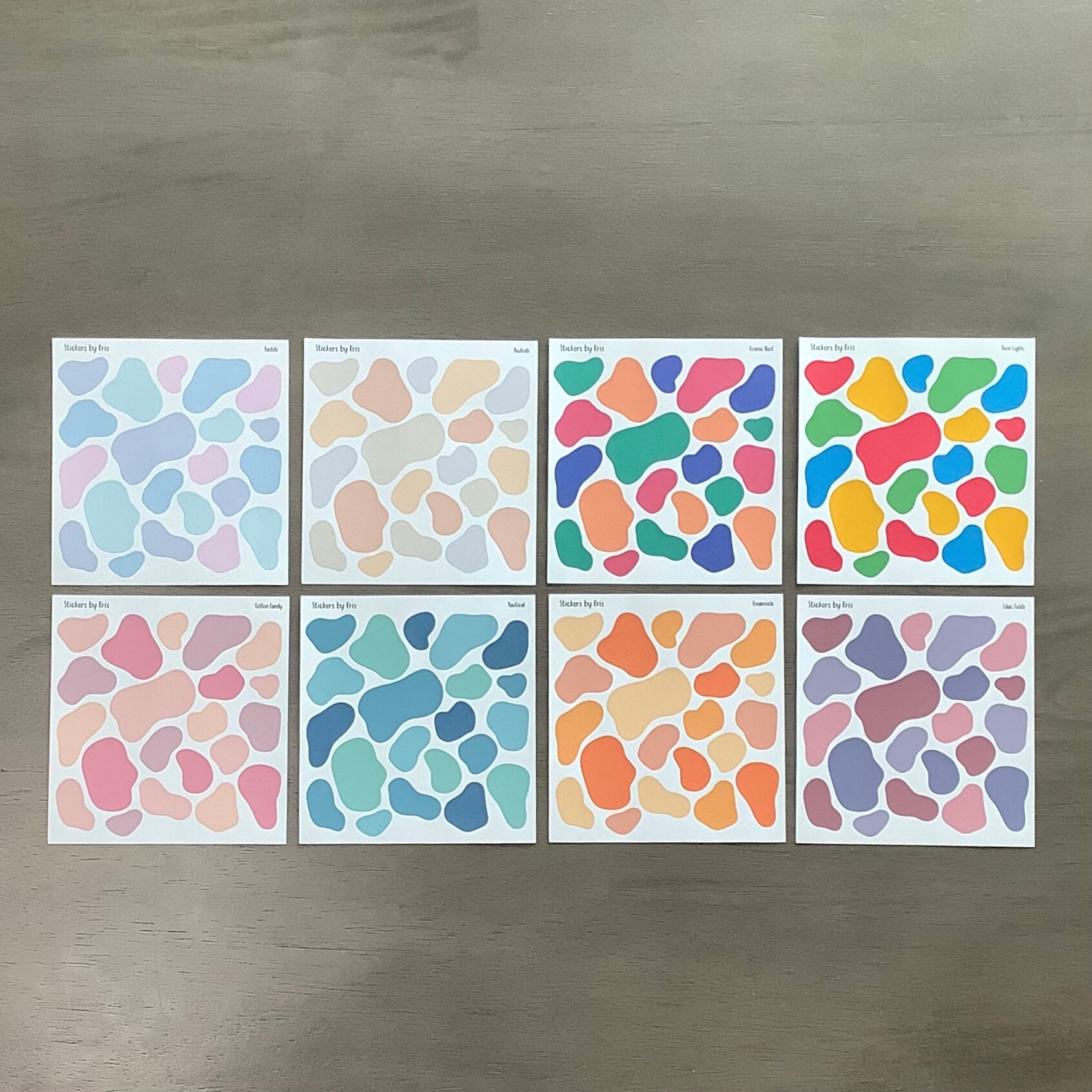 Blob Sticker Sheets // Deco Stickers // Polcos Stickers - Etsy