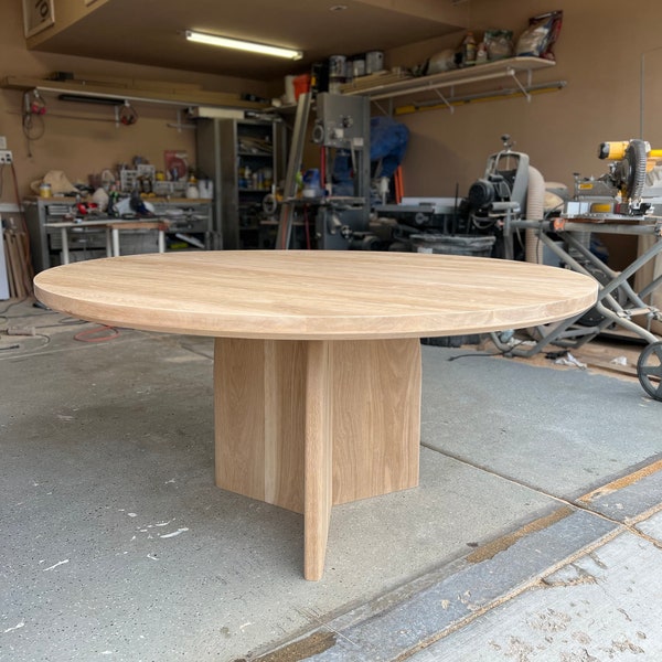 White Oak Oval Table - Etsy
