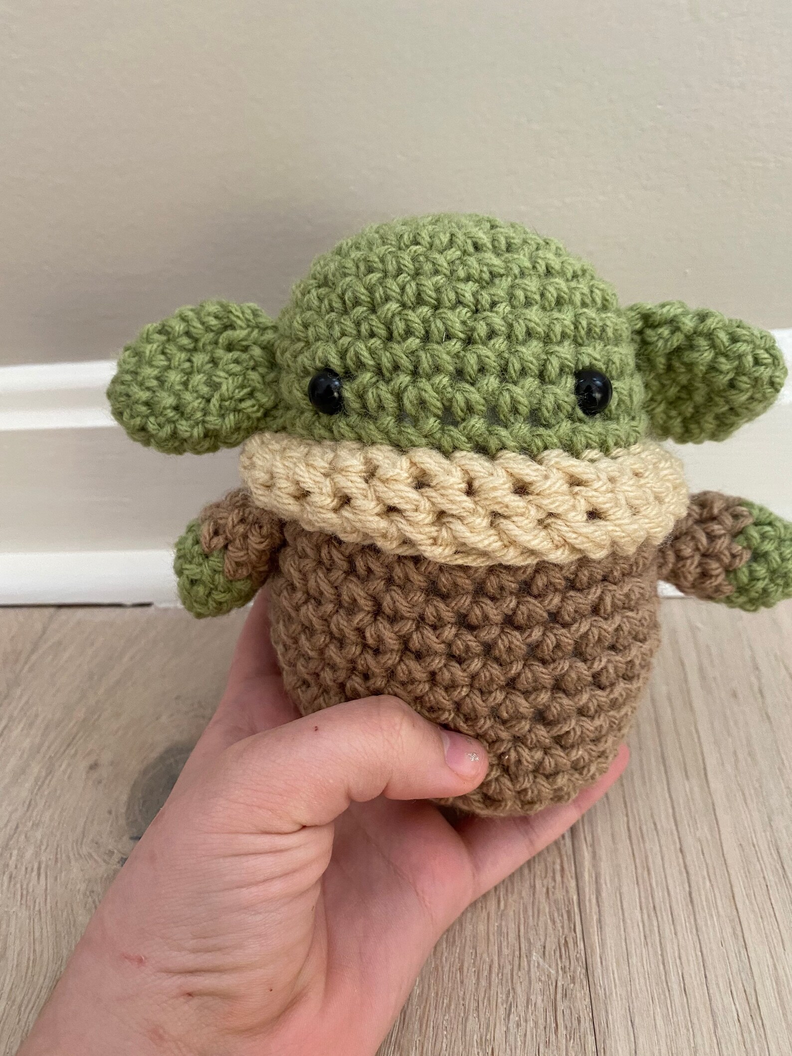 Crocheted Baby Yoda Amigurumi Plush - Etsy