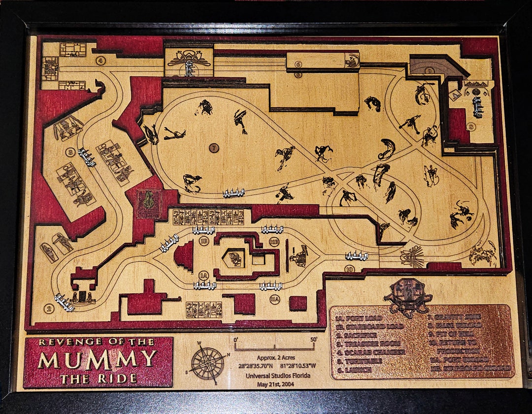 Revenge of the Mummy Ride Map - Universal Studios Florida - Universal ...