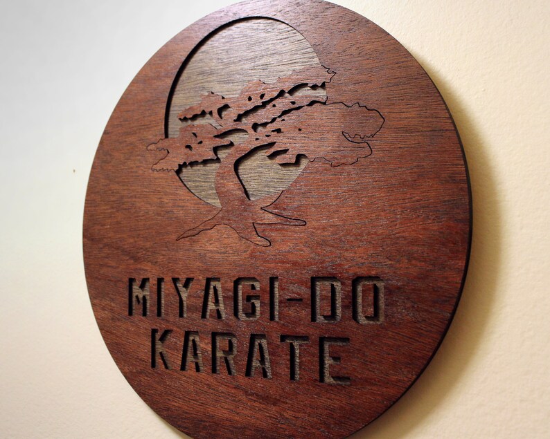 Miyagi-do Karate - Karate Kid - Cobra Kai - Wood Relief Carving - Etsy