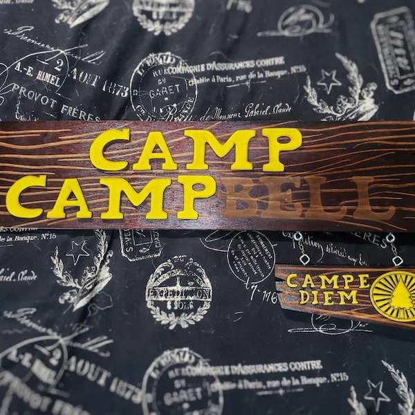 Wood Camping Sign - Etsy