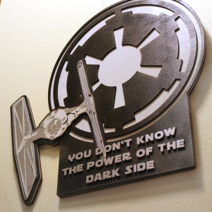 Star Wars the Power of the Dark Side Wood Carved Sign - Etsy