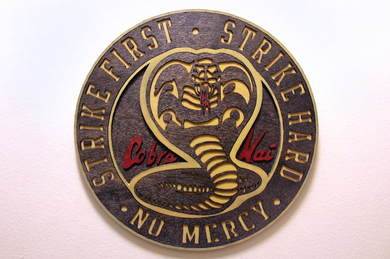 Cobra Kai Dojo Karate Kid / Cobra Kai Wood Carved Sign | Etsy